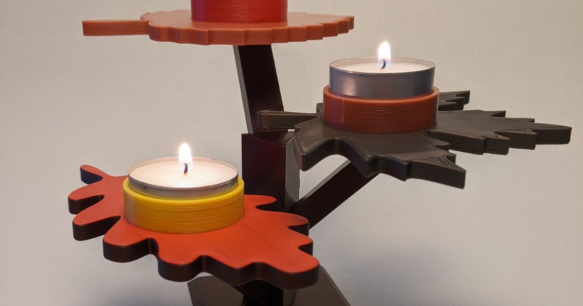 Seasonal Tea Light Stand by RBlackhart | Download free STL model ...