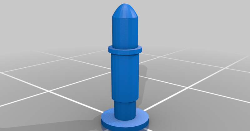 TT scale buffer 1:120 for locomotive. It was made with Thinkercad by ...