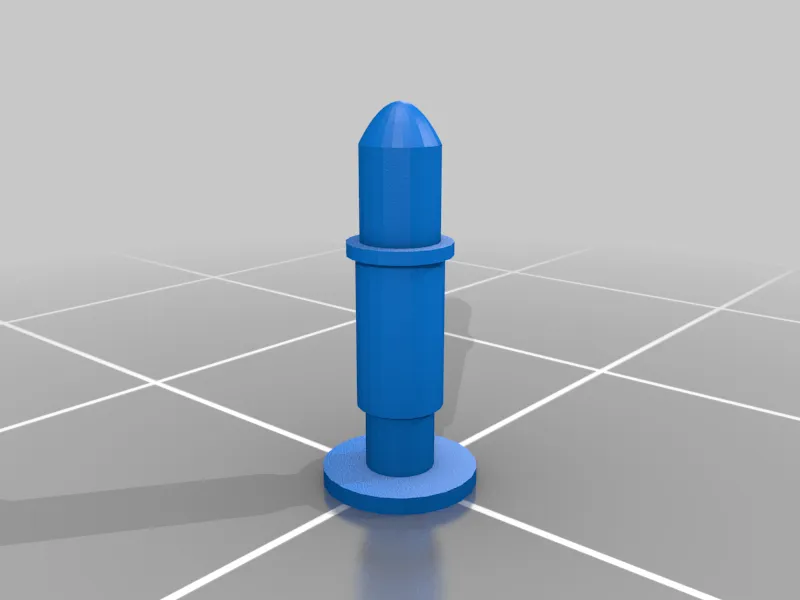 TT scale buffer 1:120 for locomotive. It was made with Thinkercad by ...