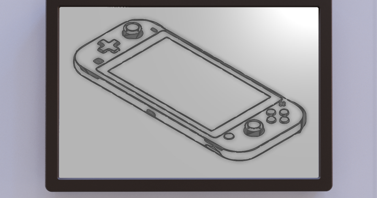 Nintendo Switch Lite Patent Art by Ken Mills | Download free STL model ...