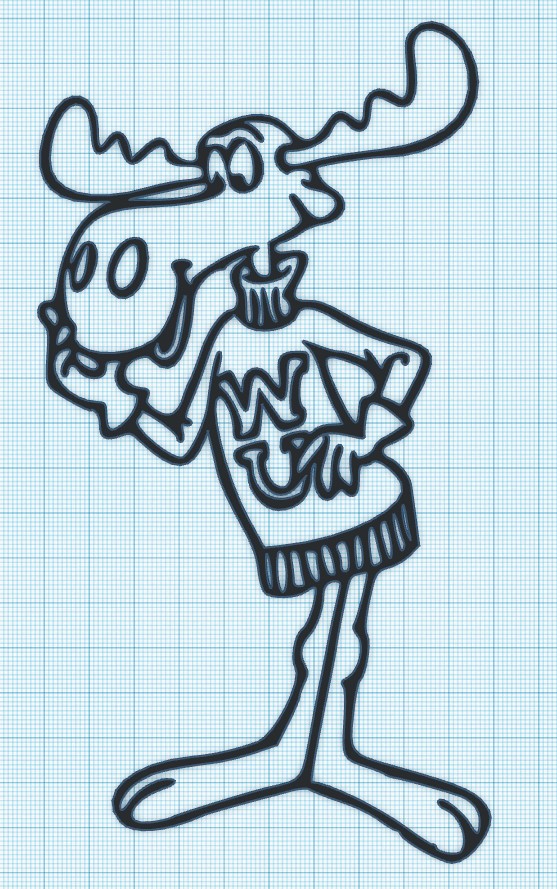 BULLWINKLE - ROCKY & BULLWINKLE - WALL ART by Ogama Industries ...