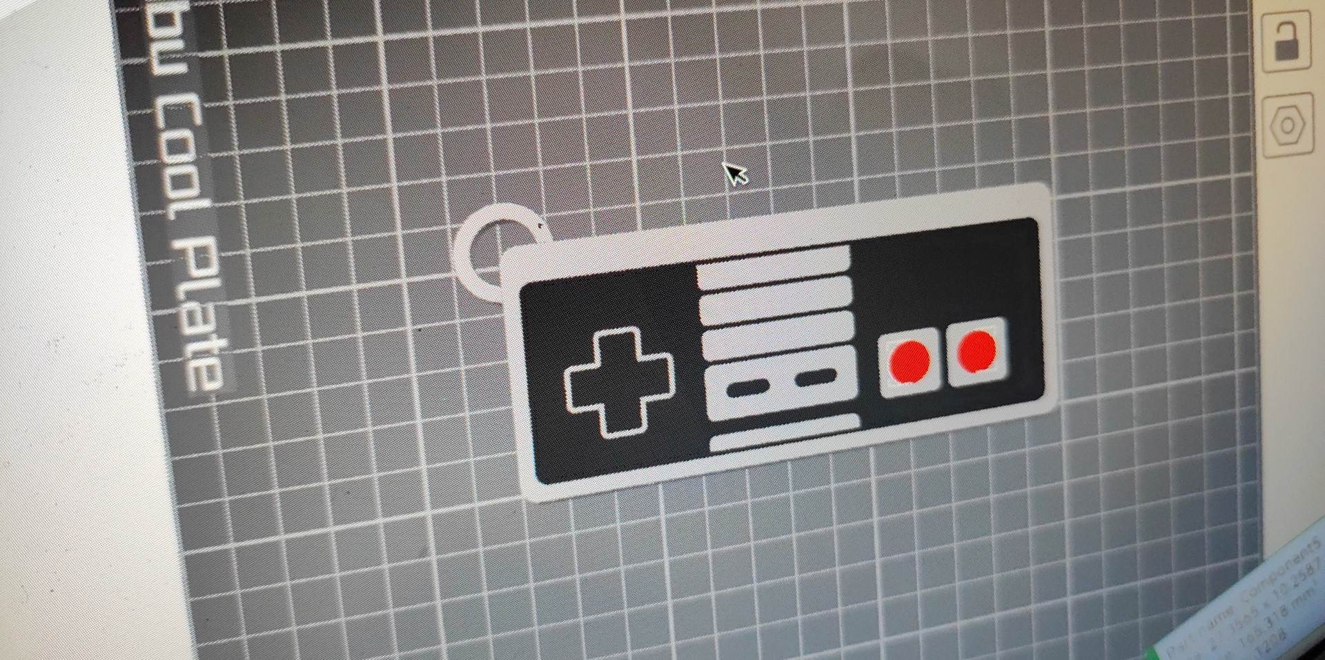 Nes controller keychain by Steven Bongiorno | Download free STL model ...