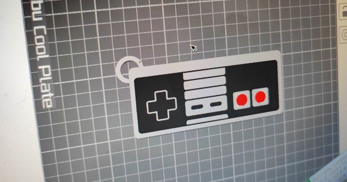 Nes controller keychain by Steven Bongiorno | Download free STL model ...