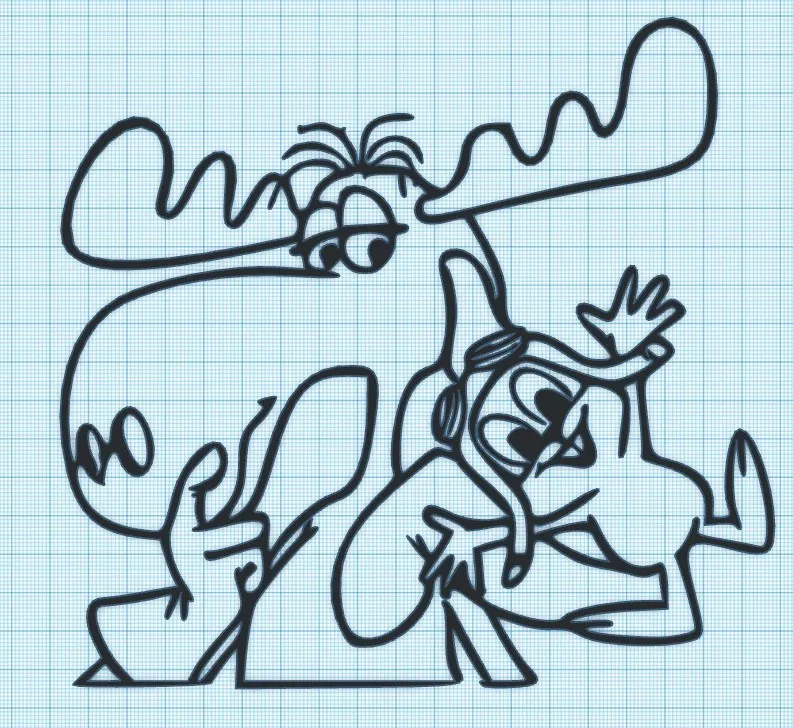 ROCKY & BULLWINKLE - WALL ART - 2 VERSIONS by Ogama Industries ...