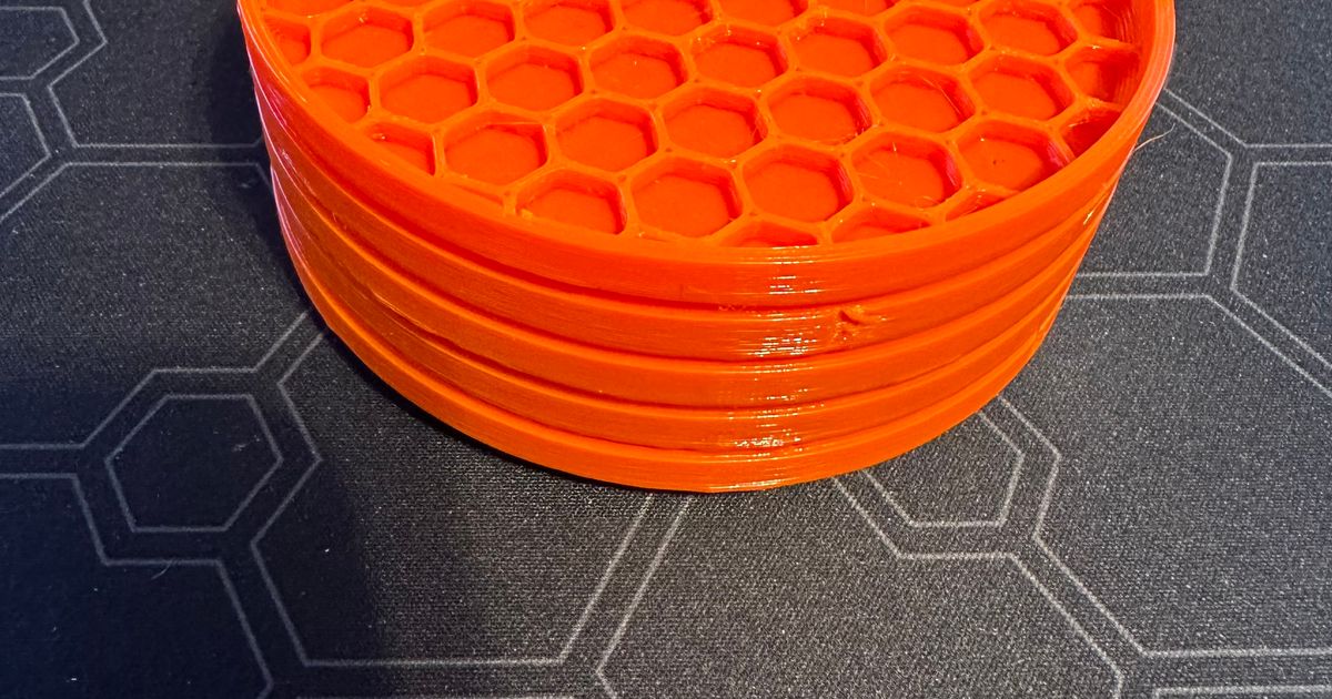 Stackable Hex Coasters by Poobza | Download free STL model | Printables.com