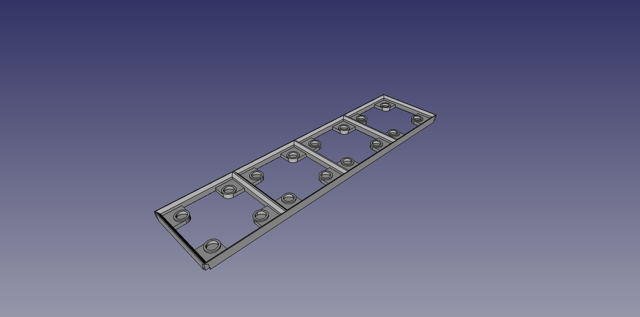 In3D FreeGrid 1x4 Grid by In3Dca | Download free STL model | Printables.com