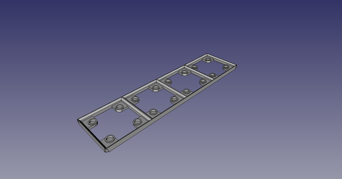 In3D FreeGrid 1x4 Grid by In3Dca | Download free STL model | Printables.com