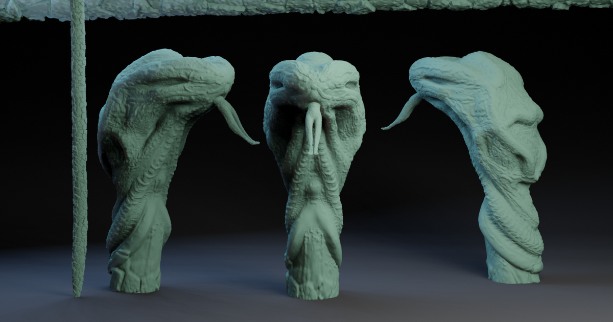 Snake Staff or Wand by Peter Farell | Download free STL model ...