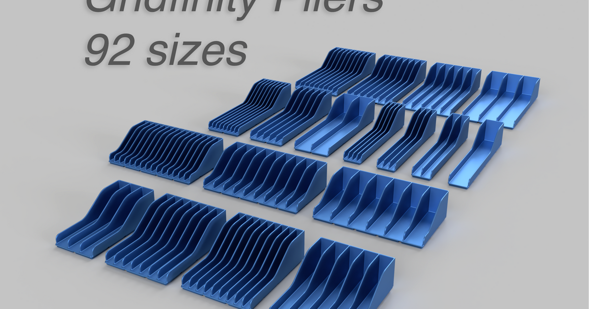 Gridfinity pliers/tool rack 70 sizes (with pin) Remixed by Demig74 - MakerWorld