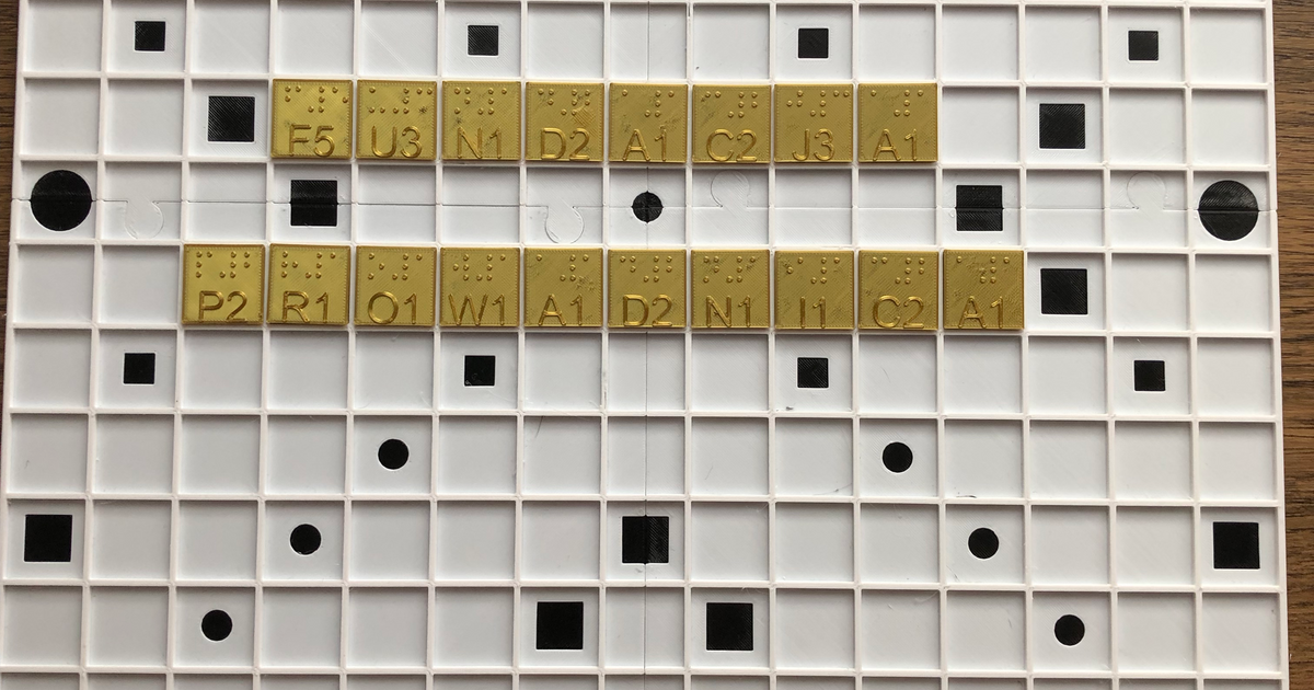 Braille Scrabble by Prowadnica Foundation | Download free STL model ...