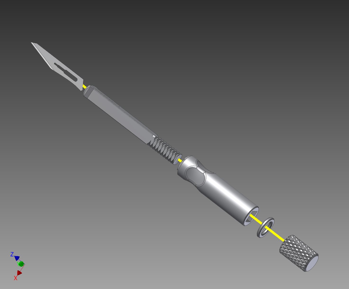 XACTO / SCALPEL HANDLE V2 by biketiger | Download free STL model ...