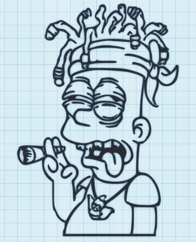 RASTA-BART-STONER - WALL ART by Ogama Industries | Download free STL ...