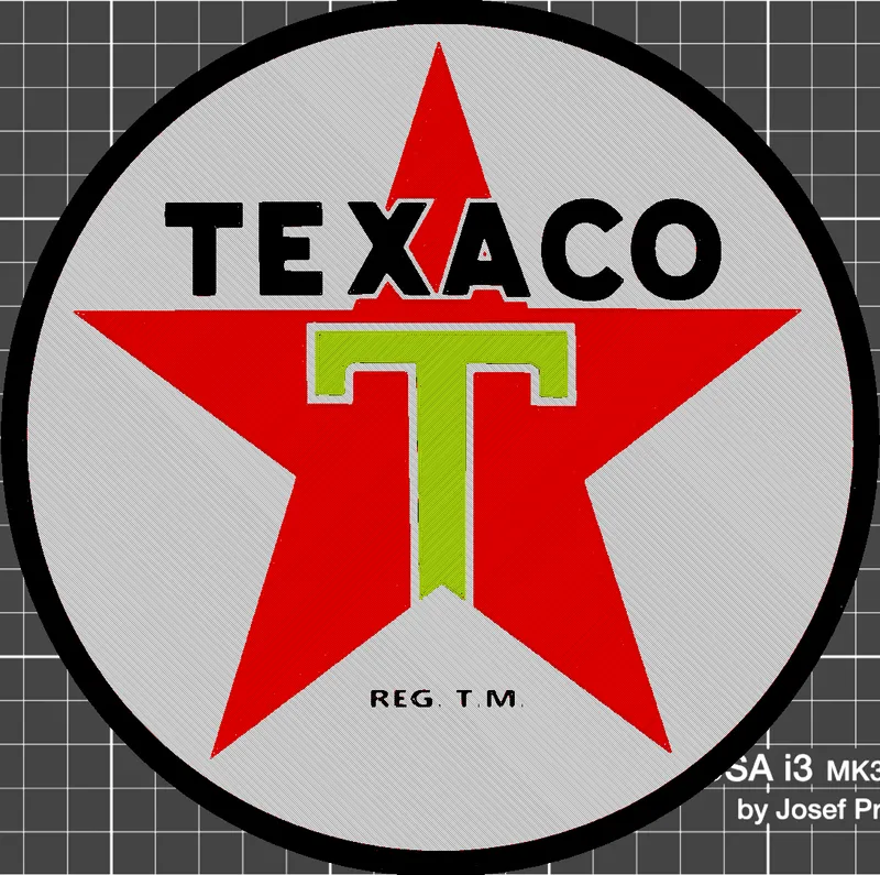 Vintage Texaco Sign - 4 Colors by Triple G Workshop | Download free STL ...