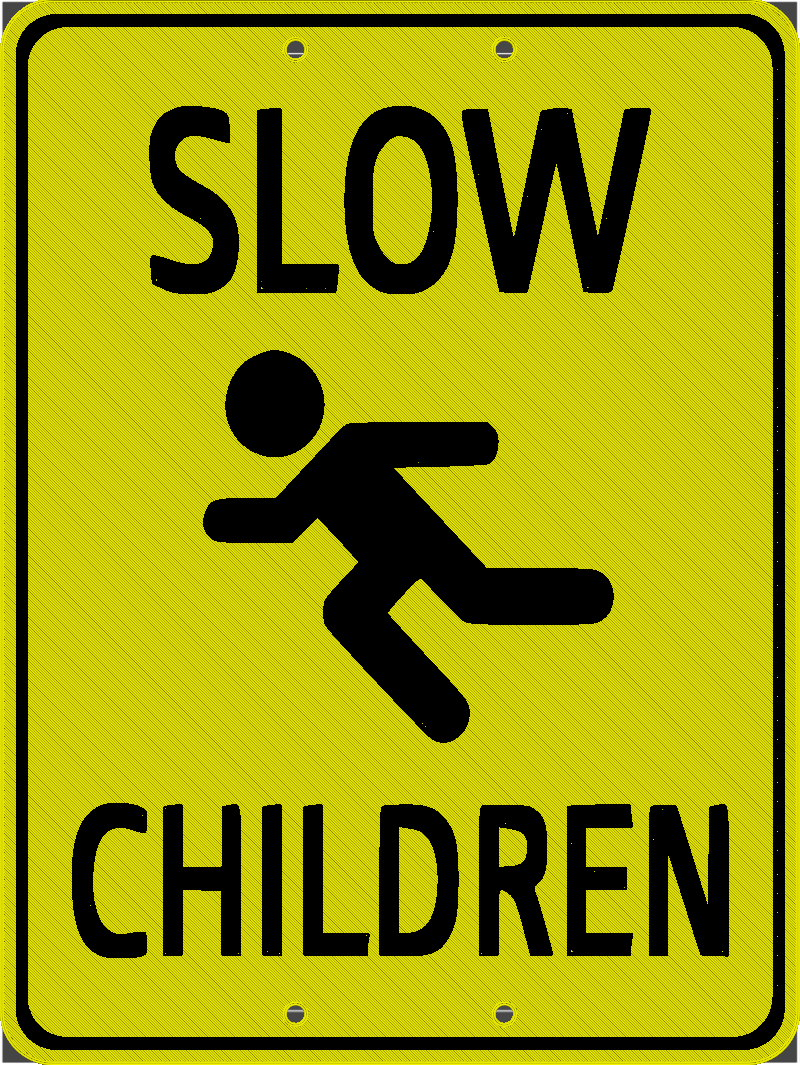 Slow Children Sign 2 Colors by Triple G Workshop | Download free STL ...