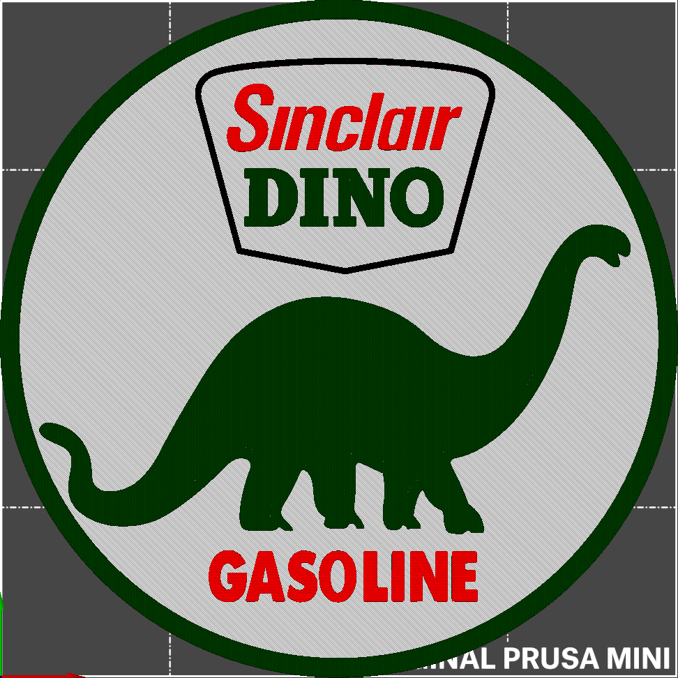 Vintage Sinclair Dino Sign 4 Colors by Triple G Workshop | Download ...