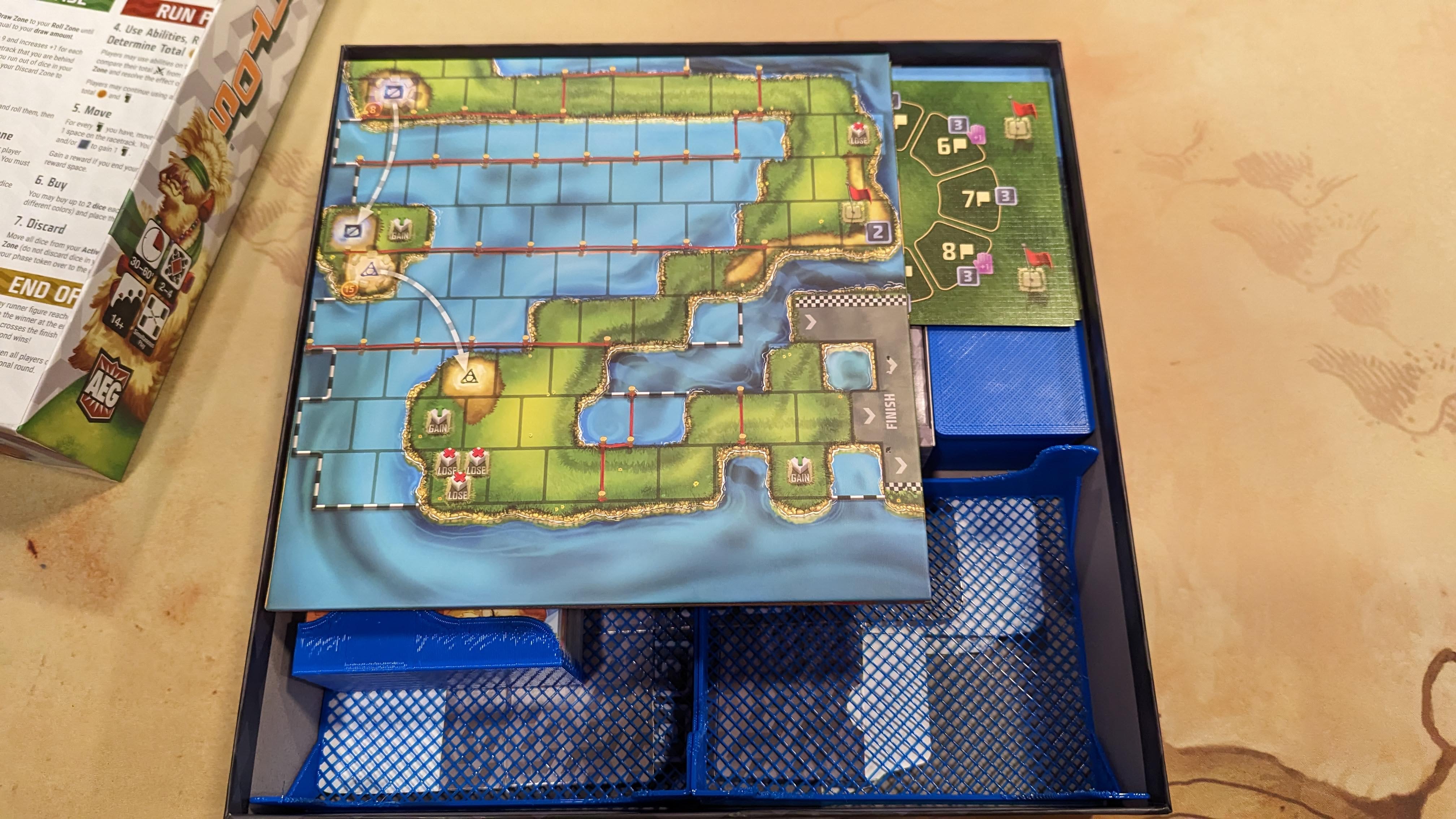 Cubitos board game box insert/ organizer - sleeved cards REMIX by ...