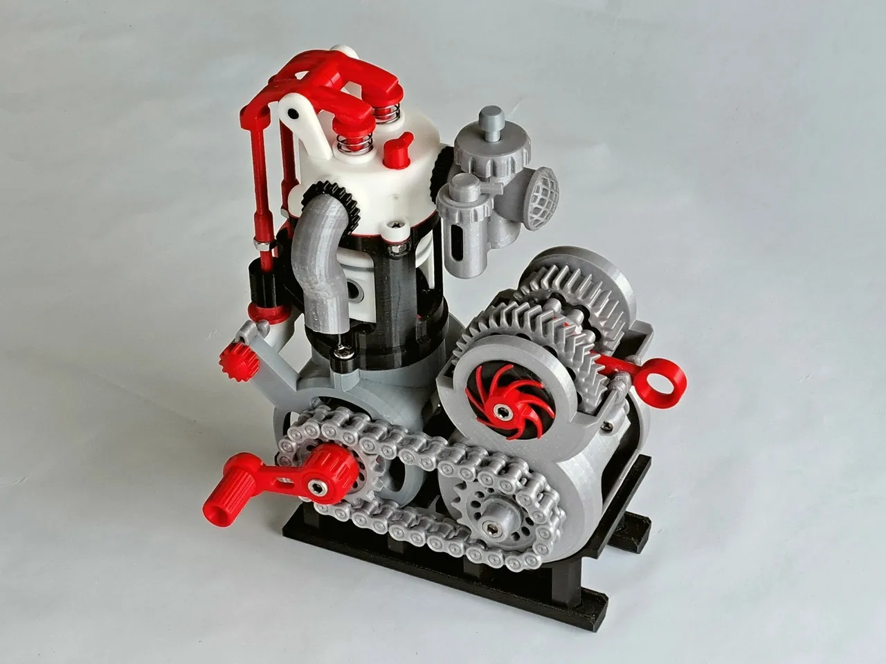 PushRod Engine with Gearbox by Bootjevaarder | Download free STL model ...