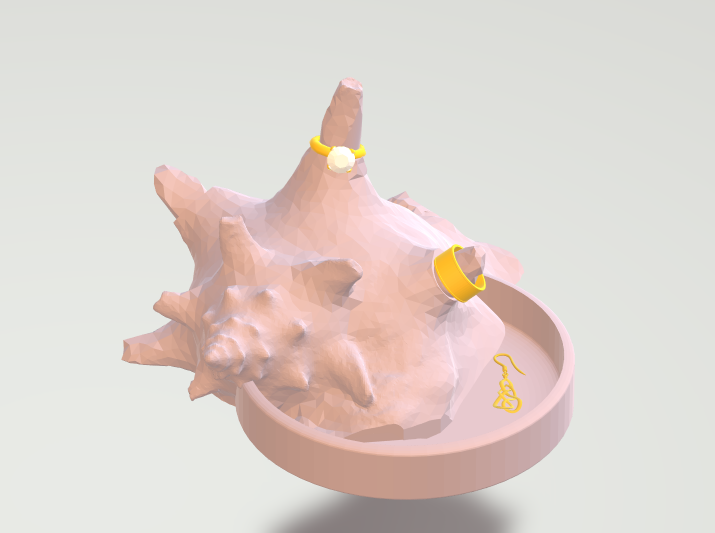 Conch Shell Ring Holder by Jordan K | Download free STL model ...