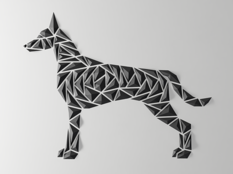 Geometric dog wall art - “Malinois style” by dgemily | Download free ...