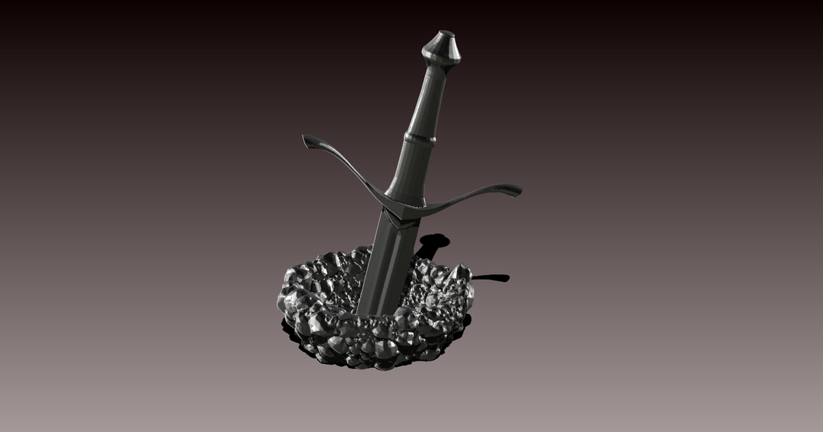 Ring holder - sword by Happy print | Download free STL model ...
