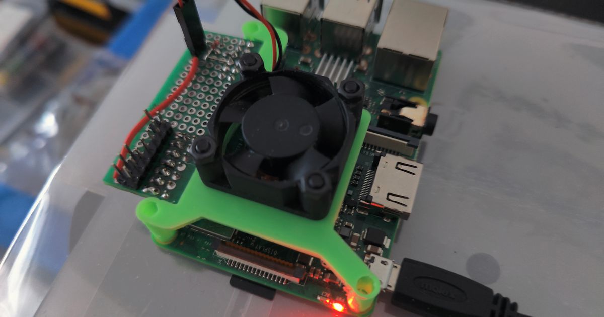 Simple Raspberry Pi fanmount by Edwin | Download free STL model ...