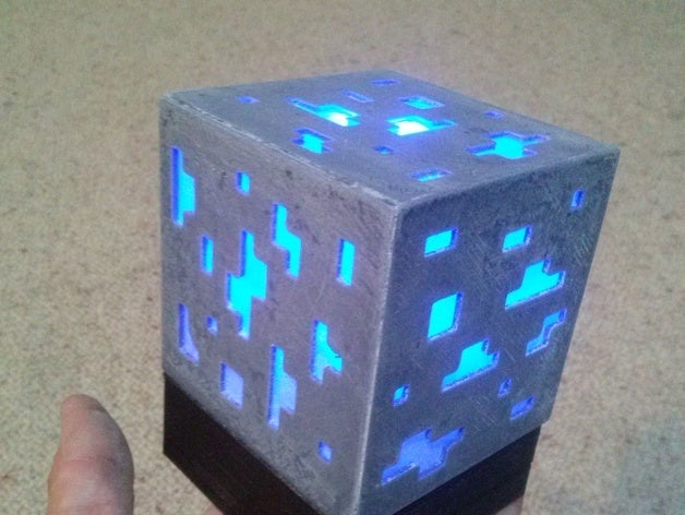 Minecraft diamond ore lamp by c13m3n7 | Download free STL model ...