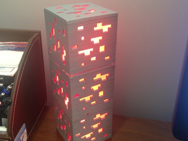 Minecraft diamond ore lamp by c13m3n7 | Download free STL model ...