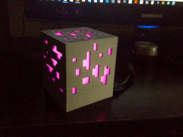 Minecraft diamond ore lamp by c13m3n7 | Download free STL model ...