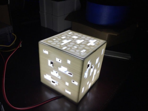 Minecraft diamond ore lamp by c13m3n7 | Download free STL model ...