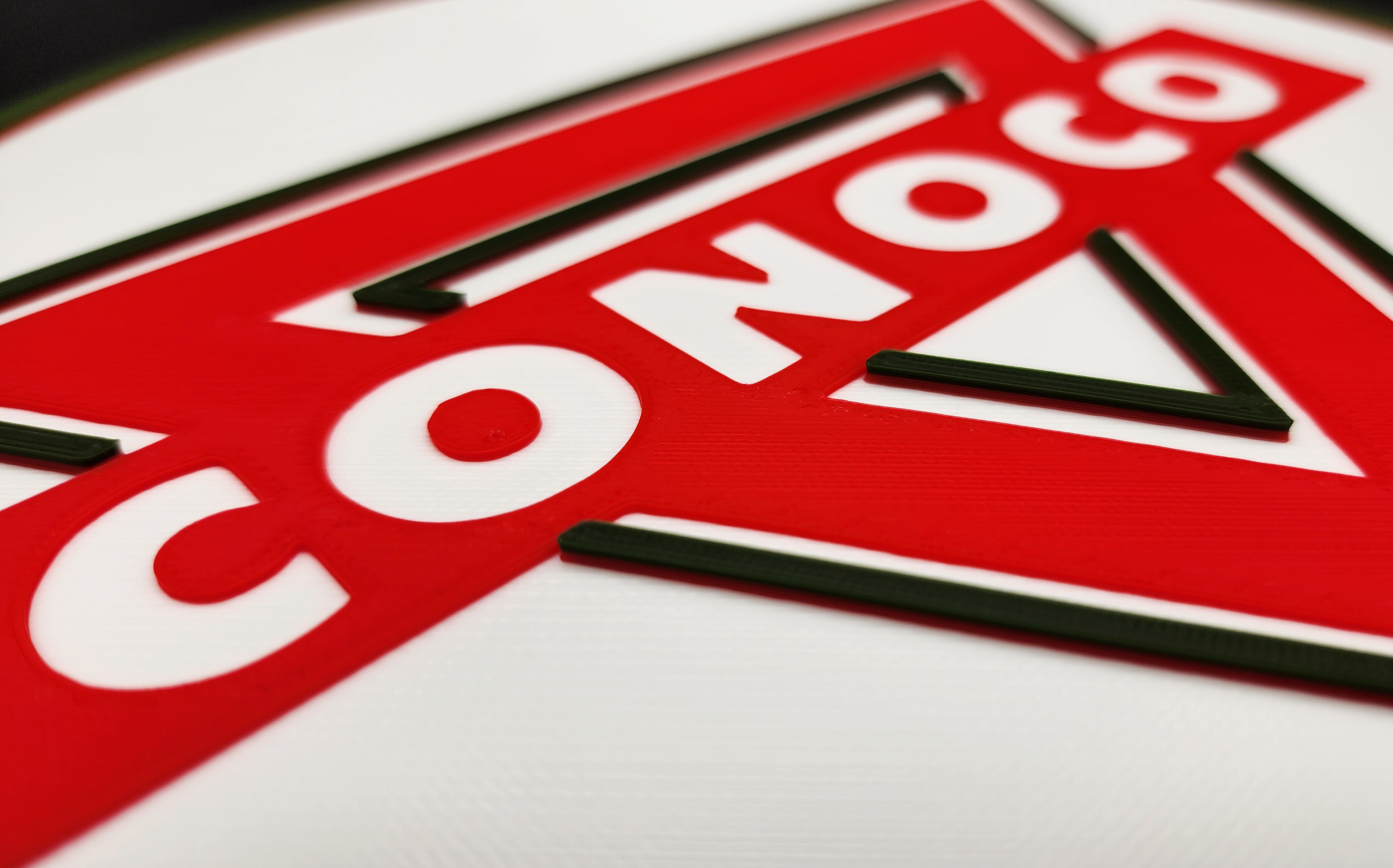Vintage Conoco Sign 3 Colors by Triple G Workshop | Download free STL ...