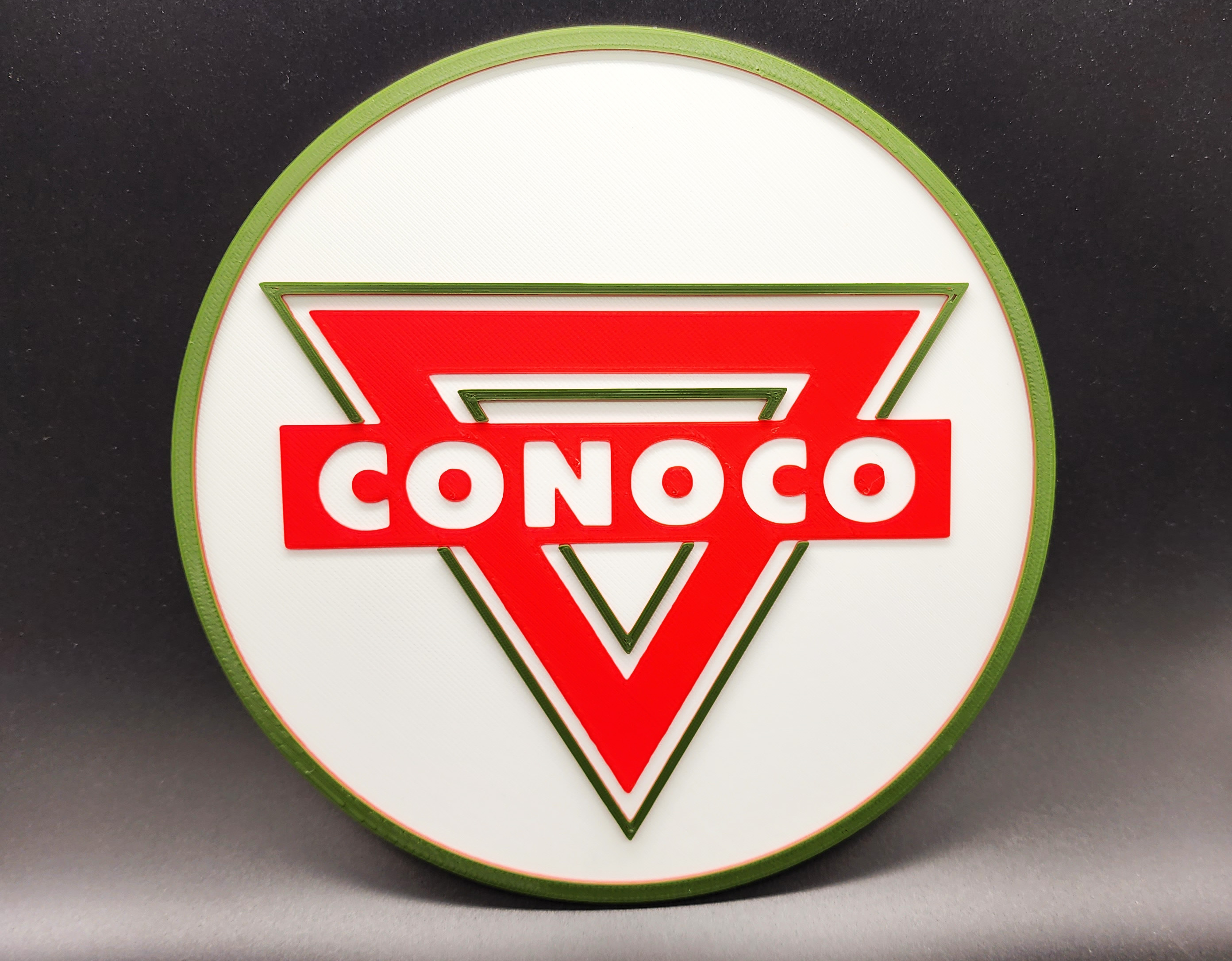 Vintage Conoco Sign 3 Colors by Triple G Workshop | Download free STL ...