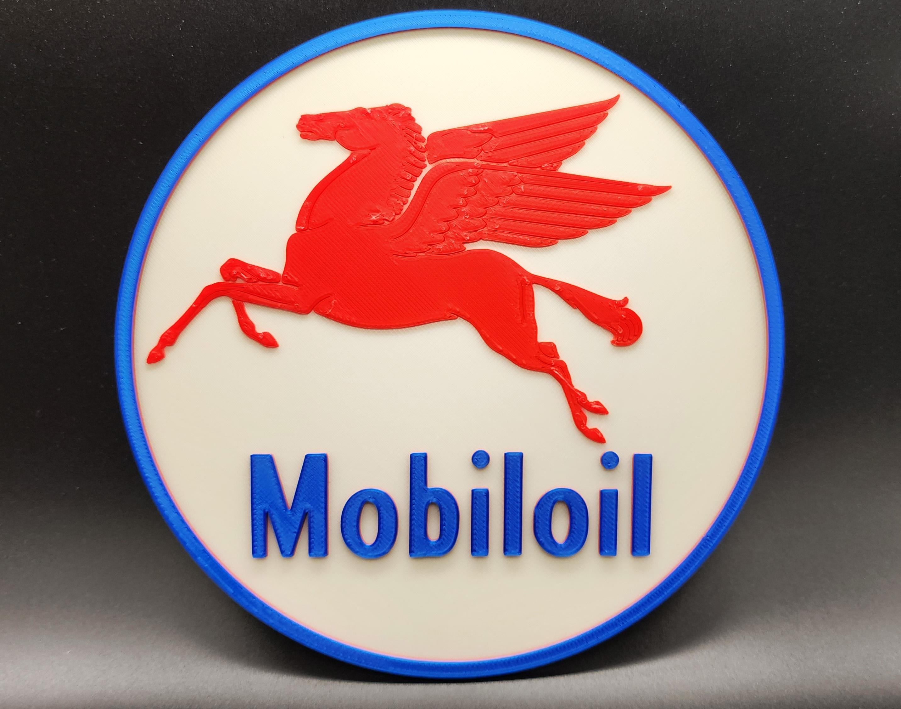 Vintage Mobiloil Sign 3 Colors by Triple G Workshop | Download free STL ...