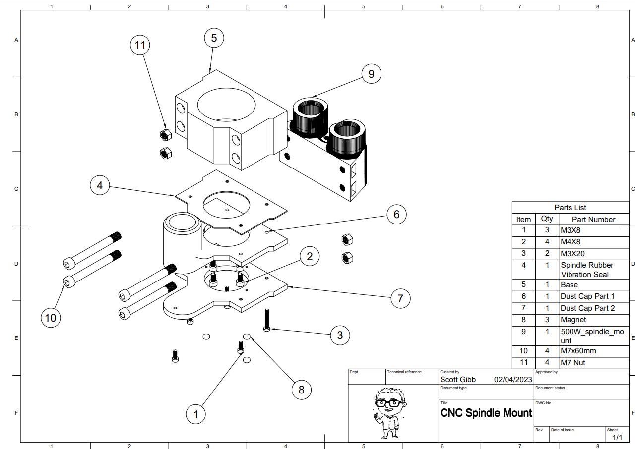 DIY Dremel CNC Spindle Mount by Scott Gibb | Download free STL model ...