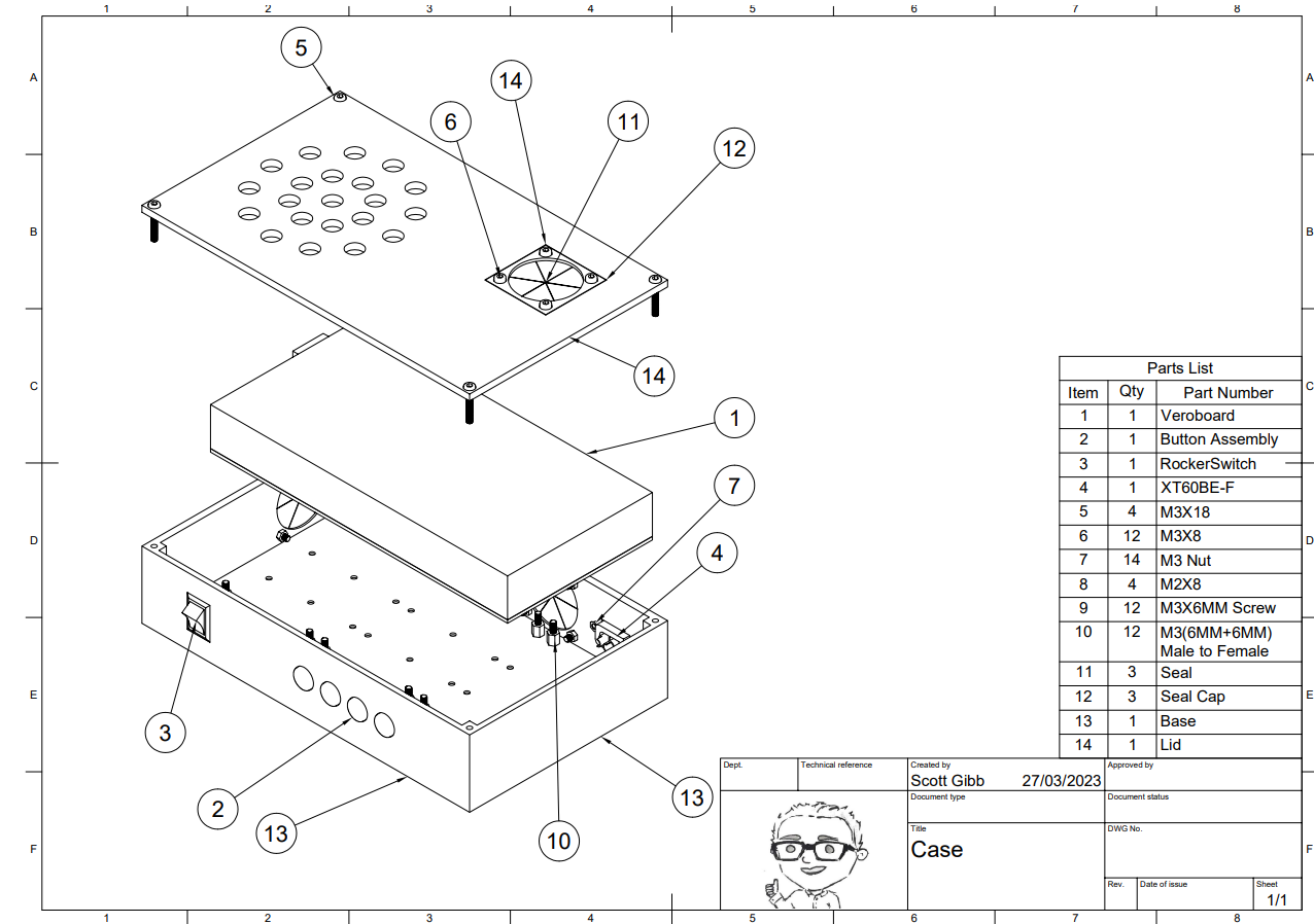 Server Rack LED Strip Controller Veroboard Case by Scott Gibb ...