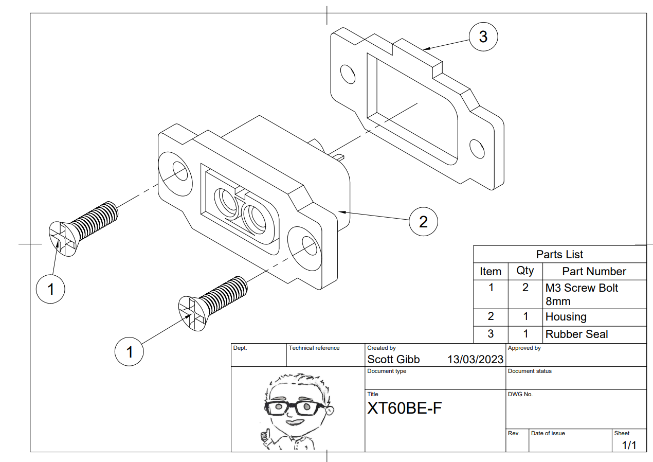 XT60BE-F by Scott Gibb | Download free STL model | Printables.com