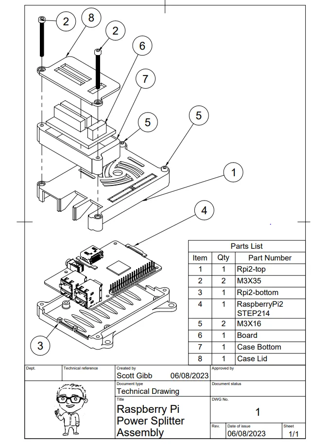 Raspberry Pi Power Splitter Case Add-on by Scott Gibb | Download free ...