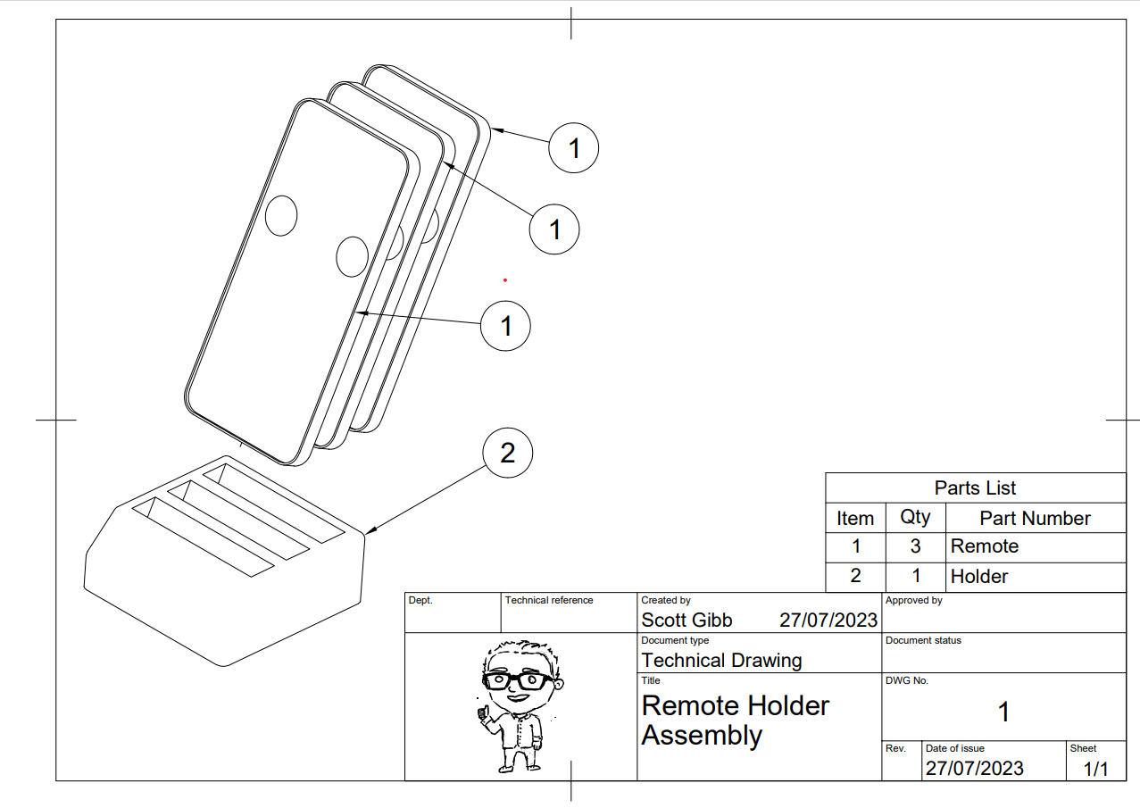 Wireless Remote Holder by Scott Gibb | Download free STL model ...