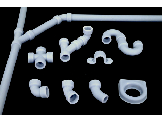 Pipe Fittings Collection 2 by Gary | Download free STL model ...