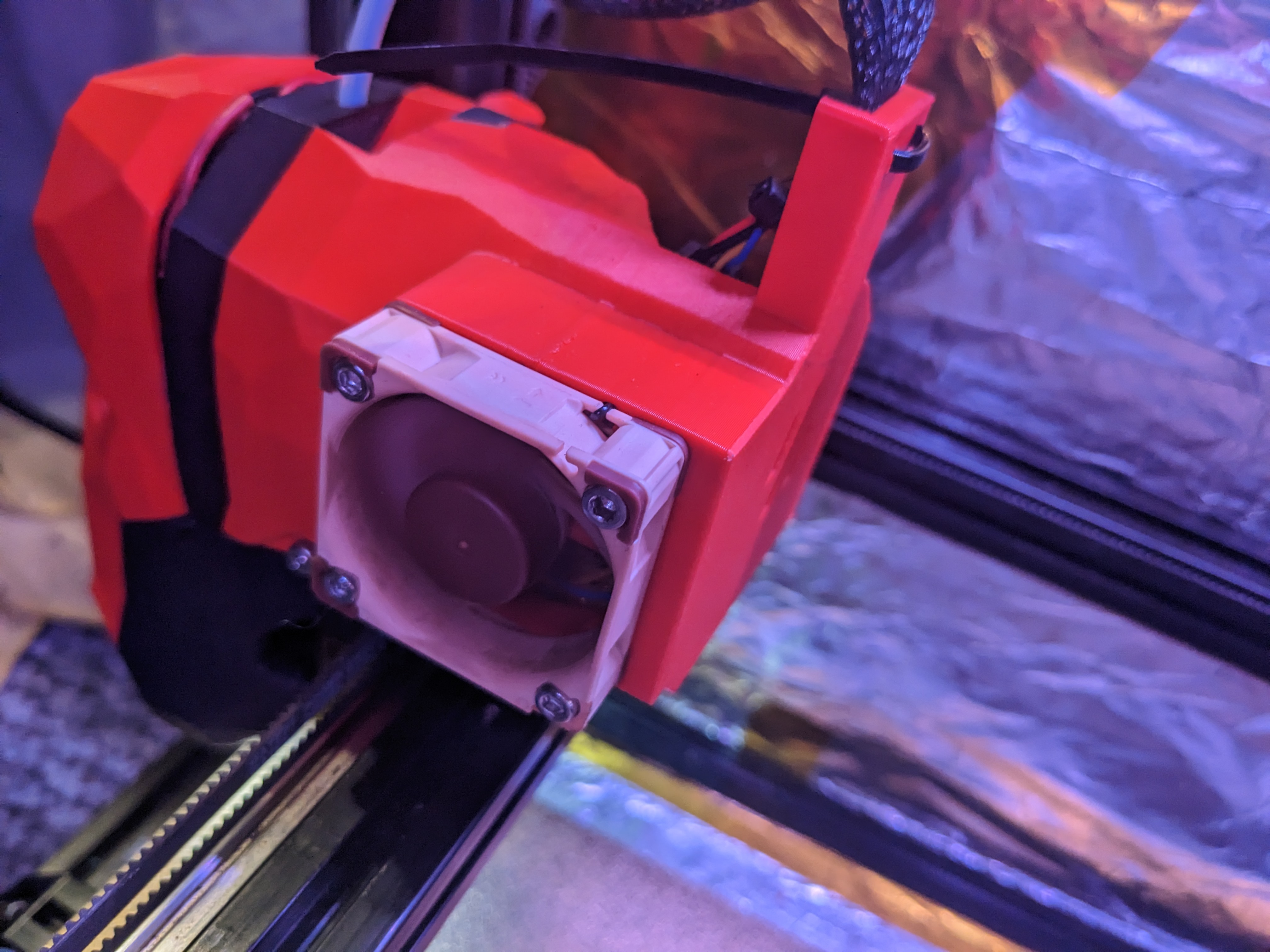 Voron Stealthburner EBB36 Shield, Umbilical Strain Relief and Fan Mount ...