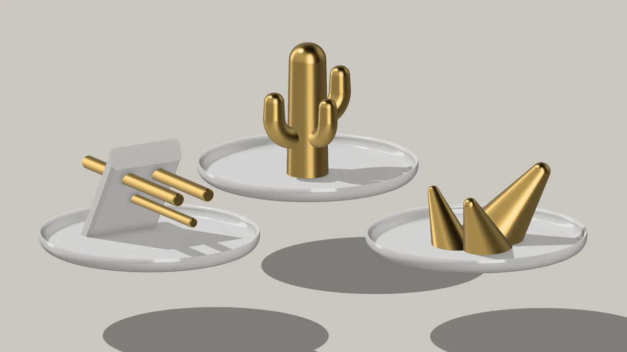 Modern Jewelry Holder Set by Plaground3d | Download free STL model ...