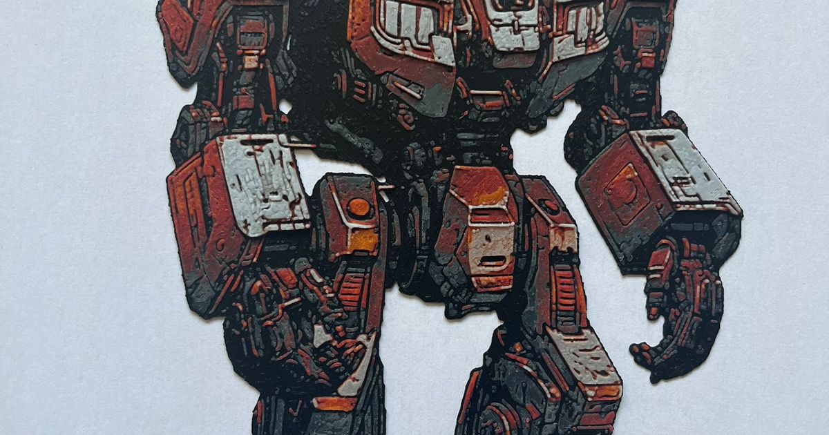 Cel-Shaded Titan Mech Filament Painting by Steve from HueForge ...