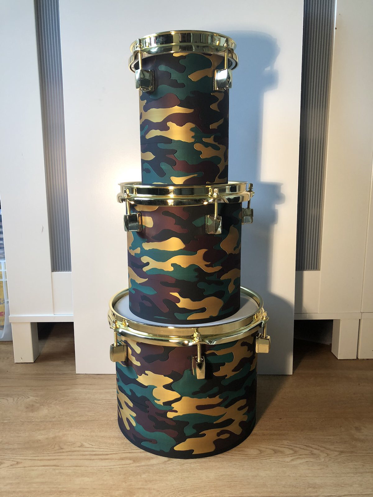 3d Drums: Camouflage Concert-Toms 6" 8" 10" - Multicolour Print by ...