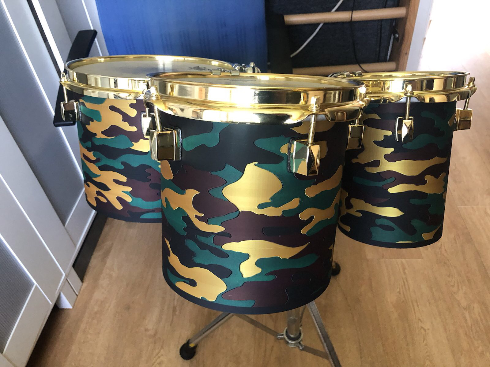 3d Drums: Camouflage Concert-Toms 6" 8" 10" - Multicolour Print by ...
