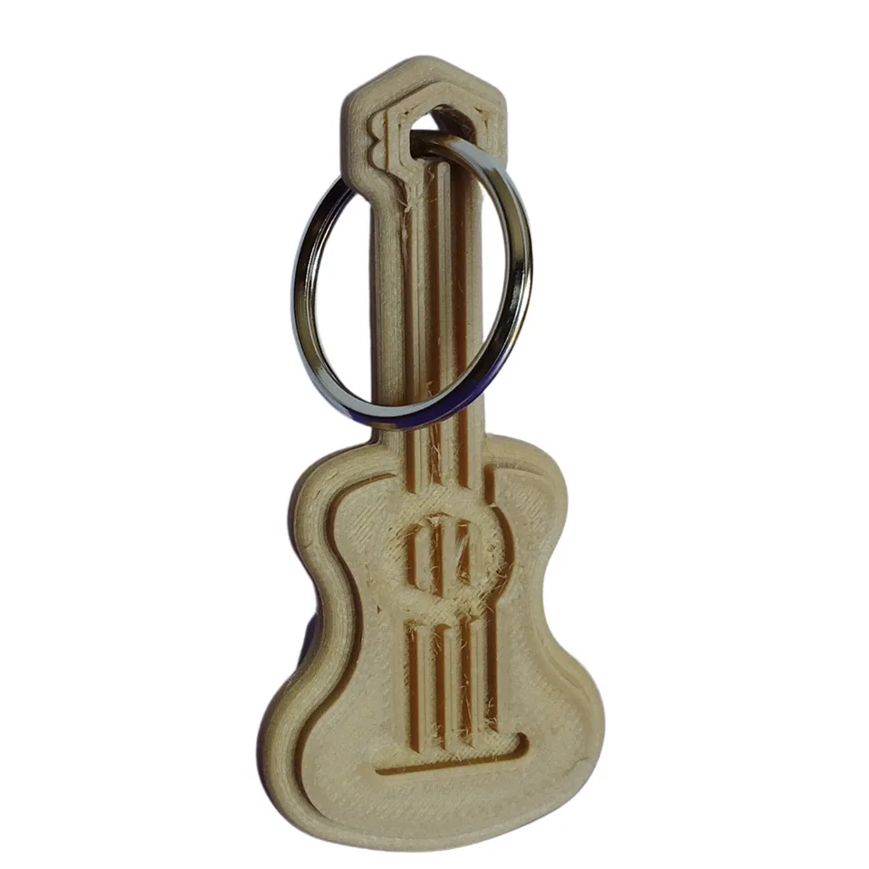 Guitar Keychain by Rapideau 3D | Download free STL model | Printables.com