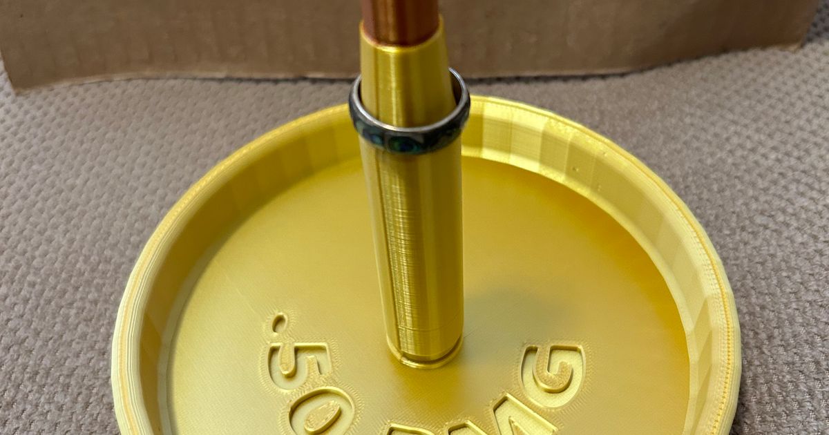 Ring Holder .50 BMG Bullet by Sandy Wrestler | Download free STL model ...