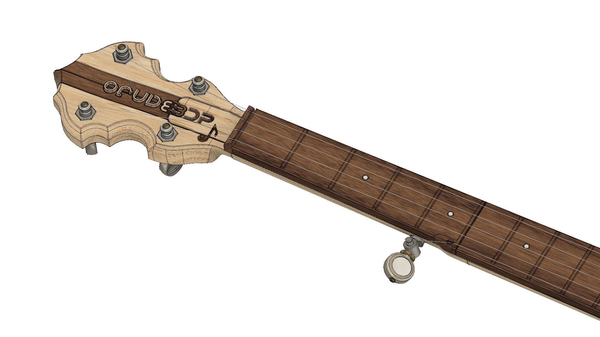 3DP BANJO: 5-string 3D-printable Mountain Banjo (v2.2) par MyHotPL8 ...