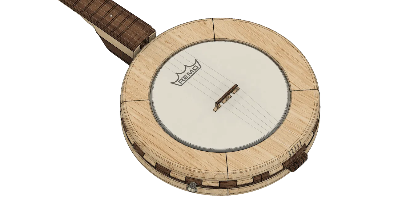 3DP BANJO: 5-string 3D-printable Mountain Banjo (v2.2) by MyHotPL8 ...