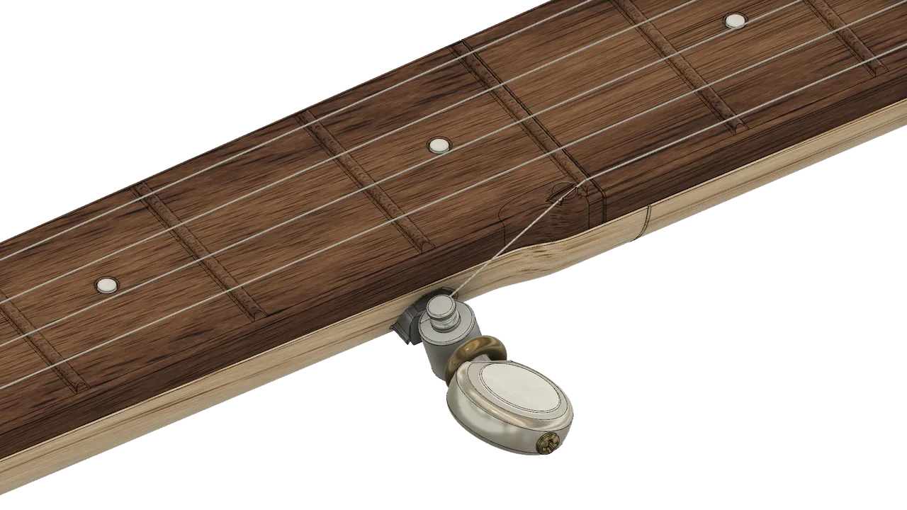 3DP BANJO: 5-string 3D-printable Mountain Banjo (v2.2) by MyHotPL8 ...