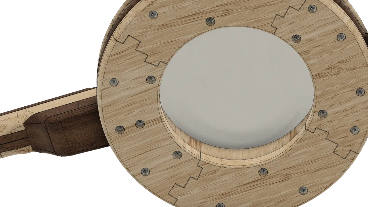3DP BANJO: 5-string 3D-printable Mountain Banjo (v2.2) by MyHotPL8 ...