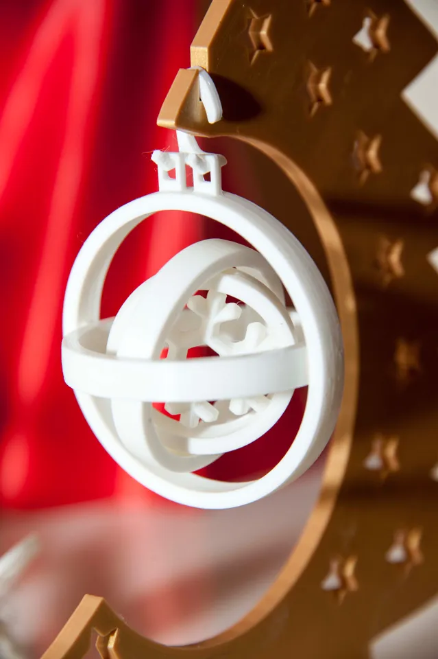 Gyroscopic Christmas Ornament Snowflake by david | Download free STL ...